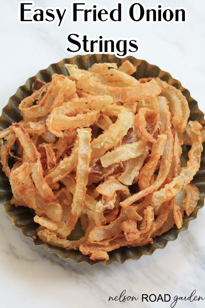 Easy Fried Onion Strings - Nelson Road Garden