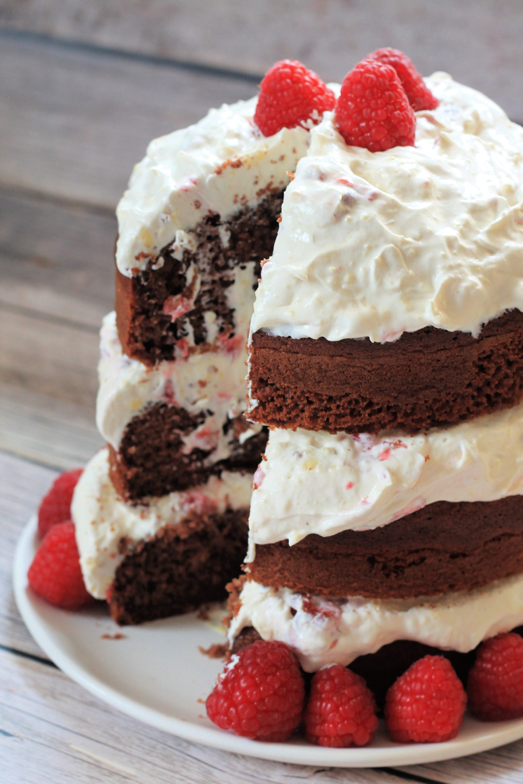 Chocolate Raspberry Layer Cake - Nelson Road Garden