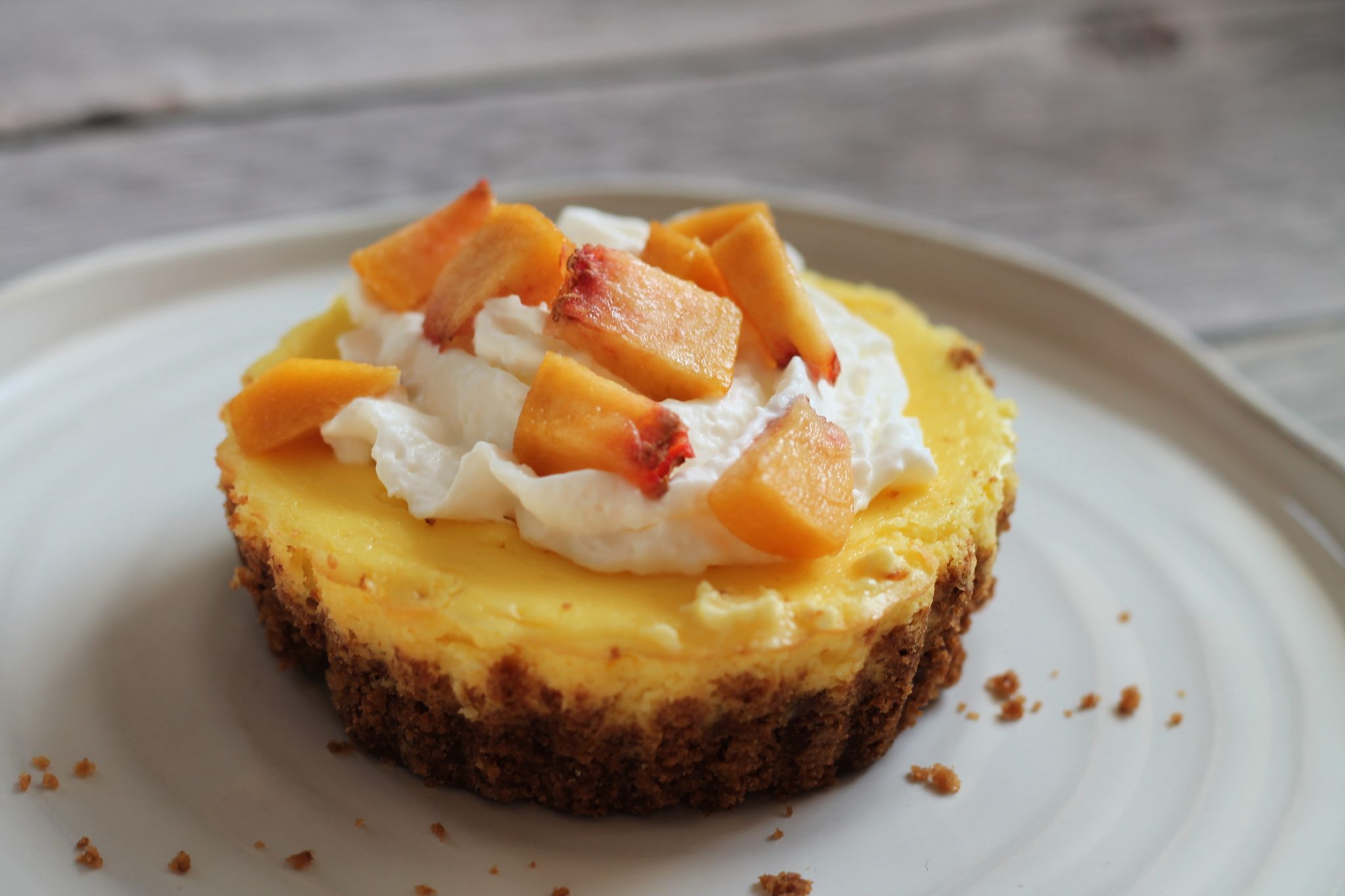 Mini Peach Cheesecakes - Nelson Road Garden
