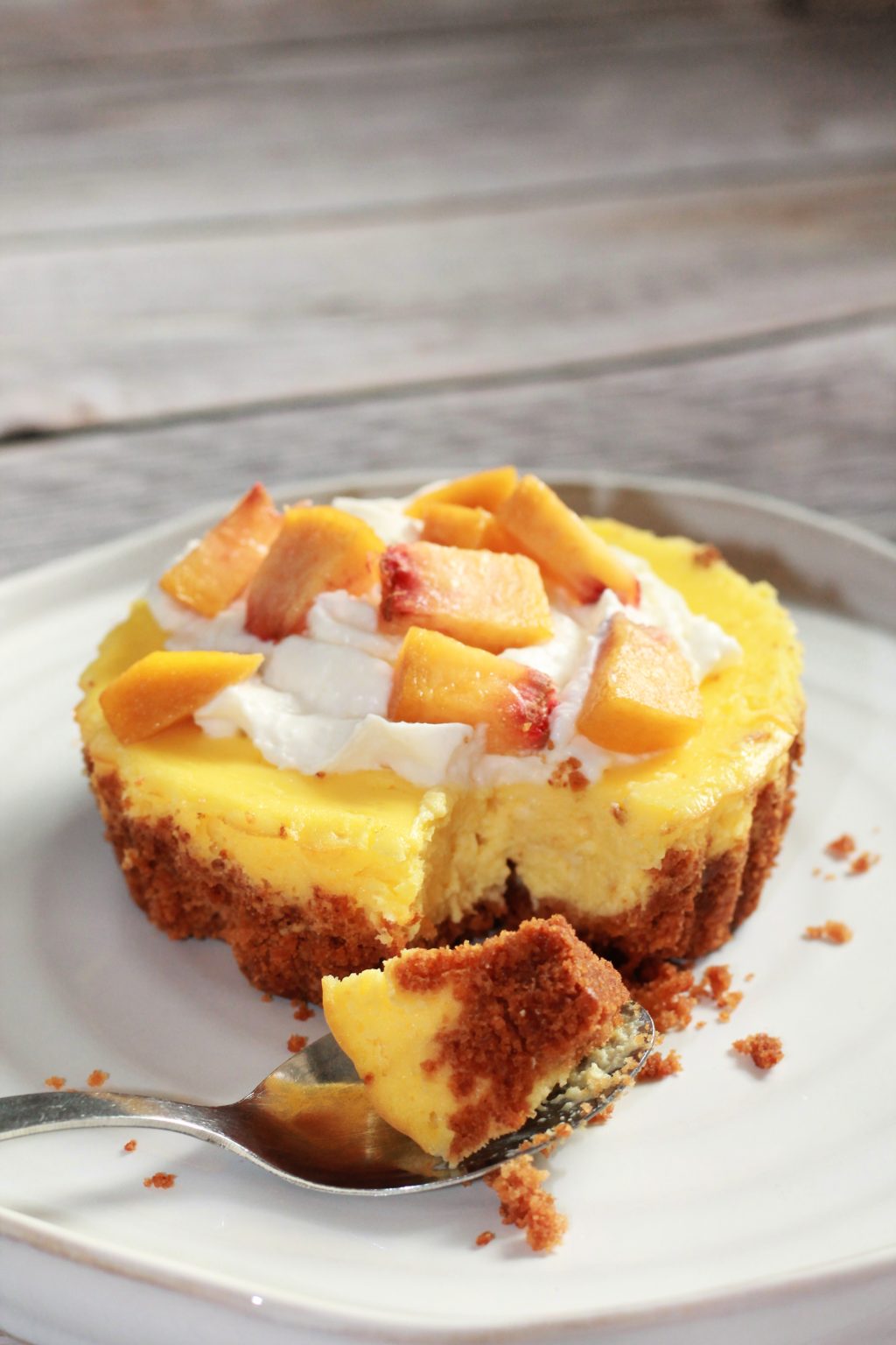 Mini Peach Cheesecakes - Nelson Road Garden