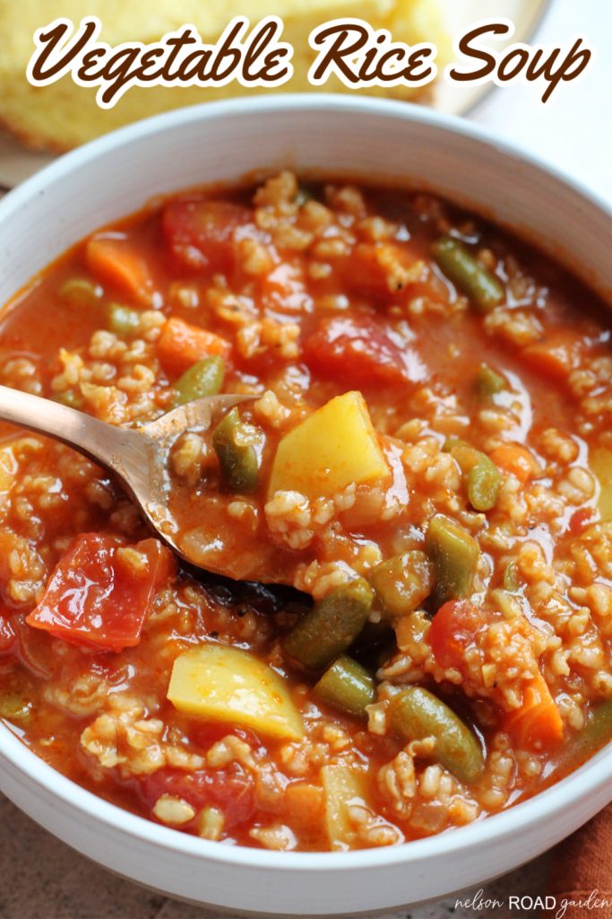 Vegetable Rice Soup - Nelson Road Garden